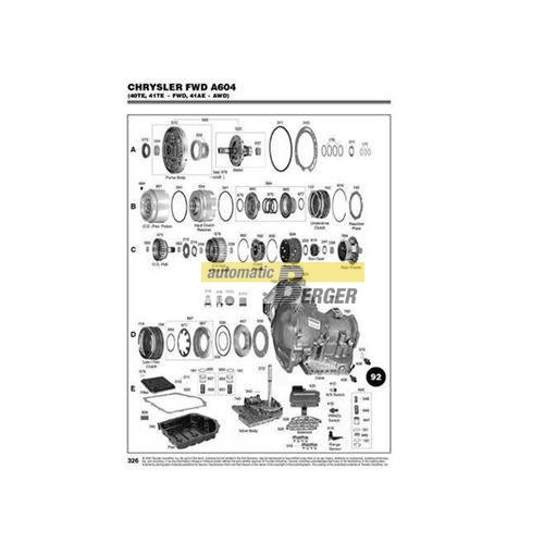 Chrysler A604 40TE 41TE Automatic Transmission Exploded view spare part ...