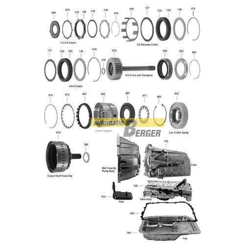 GM 6L45E 6L60E 6L80E 6L90E Automatic Transmission Exploded view spare ...
