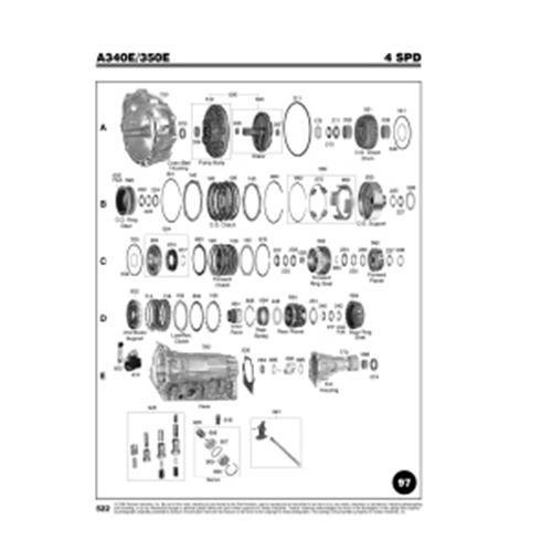 A340 A350 AW4 R150F AW30-40 Automatic Transmission Exploded view spare ...