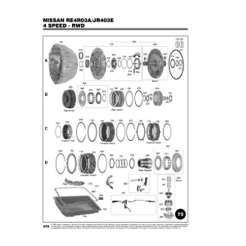 Nissan RE4R03A JF403E Automatic Transmission Exploded view spare part ...