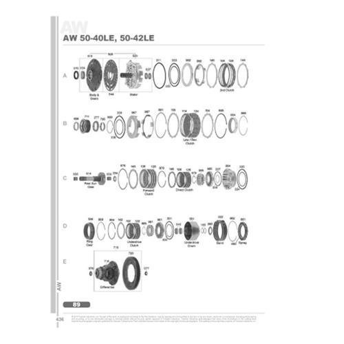 AW50-40LE 50-42LE AF14 AF20 AF22 Automatic Transmission Exploded view ...