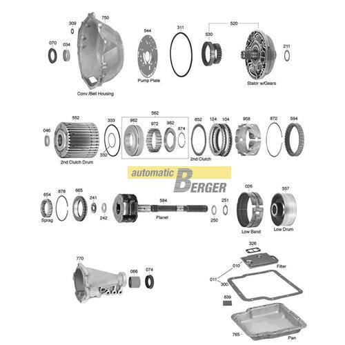 GM TH180 C Automatic Transmission Exploded view spare part catalog PDF