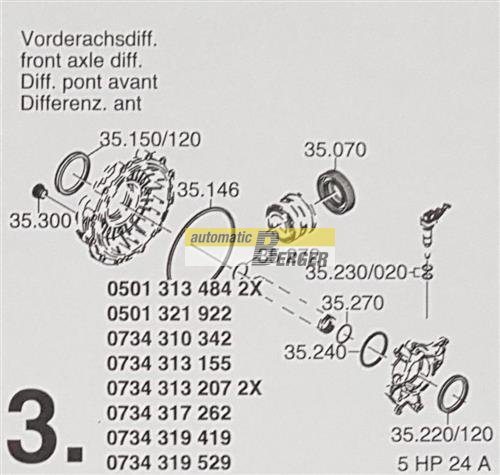 ZF Transmission Shaft Seal Radial Seal 0734319419